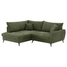 Ecksofa MR. COUCH "Blackburn II L-Form", grün (memphis 12 grün), B:230cm H:71cm T:190cm, Memphis (Grundgewebe - 100% Polyester; Nutzschicht- 90% Polyester / 10% Polyamide), Sofas, Wahlweise mit Kaltschaumpolsterung bis 140 kg belastbar