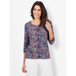 WITT WEIDEN Shirt in marine-terra-bedruckt | Gr.: 38