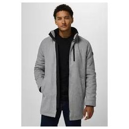 Outdoorjacke Street One MEN, Herren, Gr. XL (44), grau (winter grau melange), Stoff, Obermaterial: 75% Polyester, 25% Wolle; Futter: 100% Polyester, unifarben, Casual, gerade hüftbedeckend, hoch geschlossener Ausschnitt, Bündchen, Jacken, mit Stehkragen