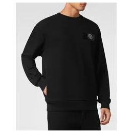 Sweatshirt Plein Sport "Sweatshirt", Herren, Gr. XL, schwarz (02, schwarz), Obermaterial: 88% Baumwolle, 12% Polyester, Sweatshirts