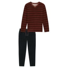 Schiesser Pyjama Casual Nightwear in burgund | Gr.: 58