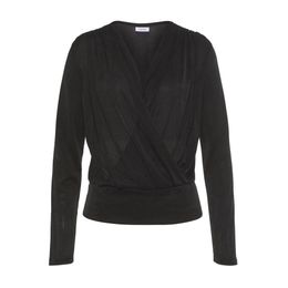Lascana Langarmshirt in schwarz | Gr.: 36-38