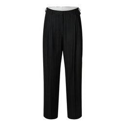 Selected Pleat-Front Pants 'SLFMALIA MANTECO' female Black size 38