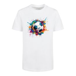 F4NT4STIC T-Shirt Fußball Bunt Splash in weiß | Gr.: 134/140