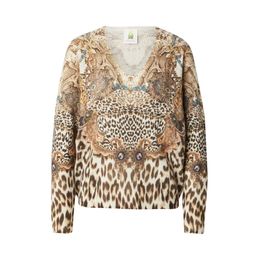 Princess Goes Hollywood Pullover Damen Größe L beige / hellbeige / blau / dunkelbraun