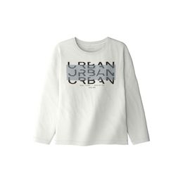name it Shirt 'NKMVICTOR' Jungen Größe 146/152 grau / schwarz / weiß