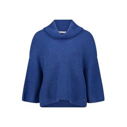 BETTY & CO BETTY & CO Strickpullover mit Kragen in Middle Blue Melange | Gr.: M