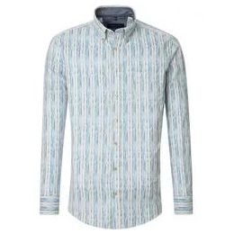 Langarmhemd Casamoda "Casamoda Freizeithemd gestreift", Herren, Gr. XL, Normalgrößen, blau, 100% Baumwolle, gestreift, comfort fit, Hemden