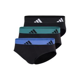 adidas Sportswear Slip / Unterhose Active Flex Cotton in Schwarz / grün / blau | Gr.: XXL