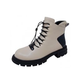 2GO FASHION Schnürstiefel in Beige | Gr.: 41