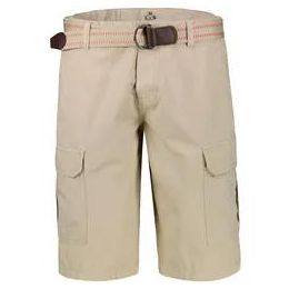 Bermudas Lerros "Lerros Cargo-Bermuda mit Gürtel", Herren, Gr. 40, Normalgrößen, beige (light dune beige), 100% Baumwolle, Hosen