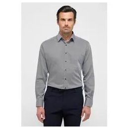 Langarmhemd Eterna "MODERN FIT", Herren, Gr. 38, Normalgrößen, grau, Twill, 100% Baumwolle, tailliert, Manschette, Hemden, NON IRON (bügelfrei)