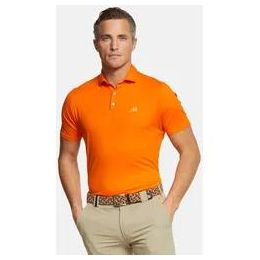 T-Shirt MEYER "Tiger", Herren, Gr. M, orange, 90% Polyamid;10% Elasthan, unifarben, regular fit, V-Ausschnitt, gerader Abschluss, Shirts, aus nachhaltiger Herstellung