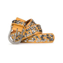 styleBREAKER Nieteng&uuml;rtel in Curry | Gr.: 90