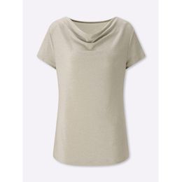 Sieh an! Wasserfallshirt in sand-silberfarben | Gr.: 50