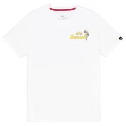 T-Shirt Alpha Industries "Pearl Harbor Backprint T-Shirt", Herren, Gr. S, weiß, Obermaterial: 100% Baumwolle, Shirts
