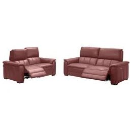Polstergarnitur Egoitaliano "Capucine", rot (burgundy,), B:200cm H:99cm T:97cm, Sitzmöbel-Sets, bestehend aus einem 2-Sitzer und einem 2,5-Sitzer