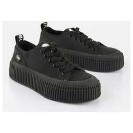 Sneaker Buffalo "MADISON", Damen, Gr. 41, schwarz, Textil, Schuhe, Freizeitsneaker, Halbschuh, Schnürschuh mit Memory Foam Fußbett
