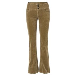 KOROSHI Damen Cordhose Korsett Botcut Pushup in khaki | Gr.: 44