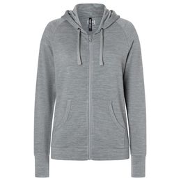 super.natural Merino Hoodie EVERYDAY ZIP in grau | Gr.: L
