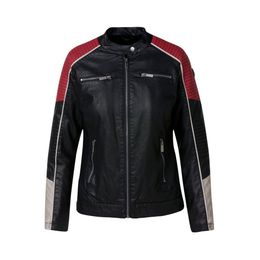 KOROSHI Damen Bikerjacke Kunstleder in SCHWARZ | Gr.: S