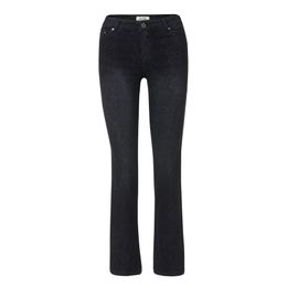 KOROSHI Regular Push-Up-Jeans mit Animal-Print f&uuml;r Damen in SCHWARZER DENIM | Gr.: 34