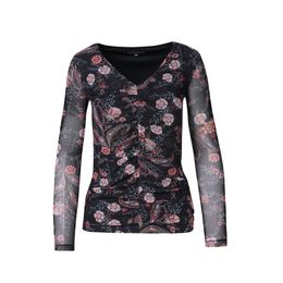 KOROSHI Langarm T-Shirt Damen Tüll in bunt | Gr.: M
