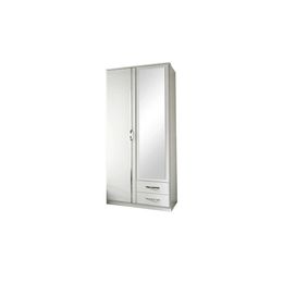 Kleiderschrank Duo - wei&szlig; - 91 cm - 199 cm - cm 58,0 - Sconto