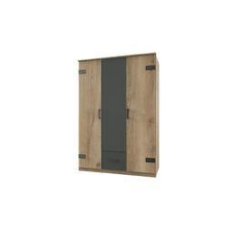 Kleiderschrank Glasgow - holzfarben - 135 cm - 198 cm - cm 58,0 - Sconto