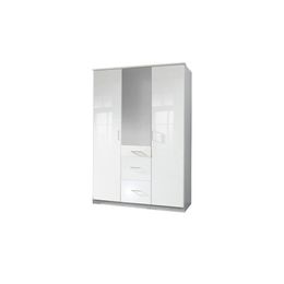 Kleiderschrank Clack - weiß - 135 cm - 199 cm - cm 58,0 - Sconto