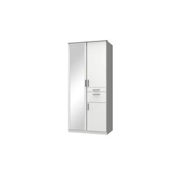 Dreht&uuml;renschrank Koblenz - wei&szlig; - 91 cm - 199 cm - cm 58,0 - Sconto