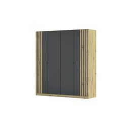 Drehtürenschrank Genua - grau - 181 cm - 197 cm - cm 54,0 - Sconto