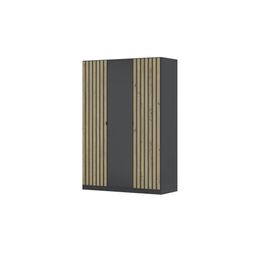 Drehtürenschrank Genua - grau - 136 cm - 197 cm - cm 54,0 - Sconto