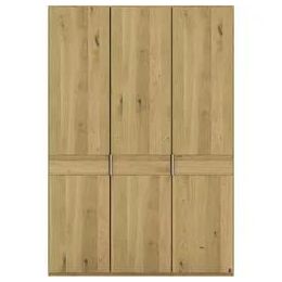 Drehtürenschrank Musterring "Savona, Kleiderschrank, Schrank, Garderobe, teilmassiv Eiche", braun, B:150cm H:216cm, Schränke, Türen in Bianco-Eiche massiv, mit Querriegel, verschiedene Größen