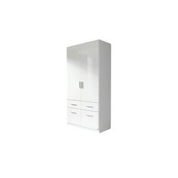Kleiderschrank Celle - weiß - 91 cm - 197 cm - cm 54,0 - Sconto