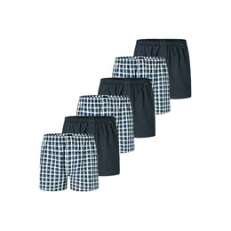 Schiesser Boxershorts Web in Blau / dunkelblau | Gr.: L
