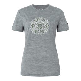 super.natural Merino T-Shirt W ORNAMENT TEE in grau | Gr.: L