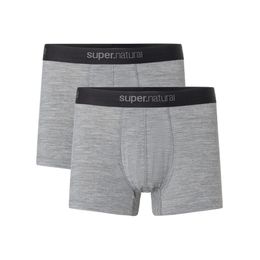 super.natural Merino Unterhosen M TUNDRA175 BOXER 2-PACK in grau | Gr.: S