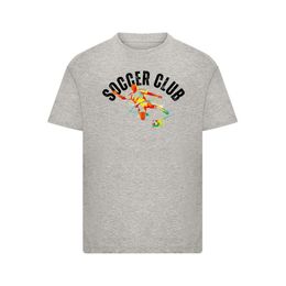F4NT4STIC T-Shirt Soccer Club Sport Fan Artwork in grau meliert | Gr.: 146/152