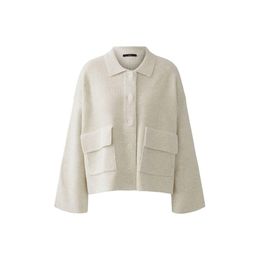 Oui Strickjacke in offwhite mel | Gr.: 36