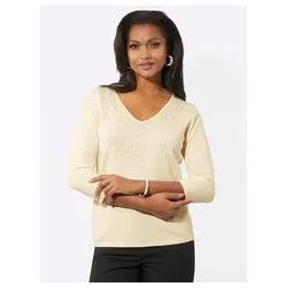 WITT 3/4 Arm-Pullover LADY "3/4-Arm-Pullover", Damen, Gr. 54, beige (champagner), 70% Viskose, 30% Polyamid, unifarben, Pullover