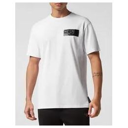 T-Shirt Plein Sport "Tiger", Herren, Gr. L, schwarz-weiß (0102, weiß, schwarz), Obermaterial: 100% Baumwolle, Shirts