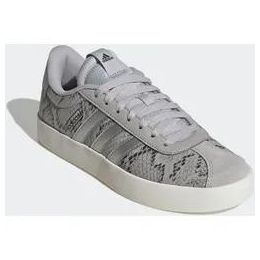 Sneaker Adidas SPORTSWEAR "VL COURT 3.0", Gr. 39, grau two, silber metallic, sanftes weiß, Leder, Textil, sportlich, Schuhe, Design auf den Spuren des Adidas Samba