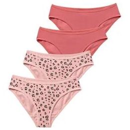Slip Buffalo, Kinder, Gr. 146/152, mauve, leo, Jersey, Obermaterial: 92% Baumwolle, 8% Elasthan (LYCRA), animal-print, unifarben, körpernah, Unterhosen, mit schmalen Einfassungen