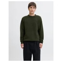 Jack & Jones Strickpullover JACK & JONES "JJESOHO OLLIE KNIT CREW NECK SN", Herren, Gr. M, bunt (duffel bag), Strick, Obermaterial: 51% Polyester, 41% Polyacryl, 5% Wolle, 3% Elasthan, unifarben, Modisch, relaxed fit normal, Rundhals, Rippbündchen, Pullover