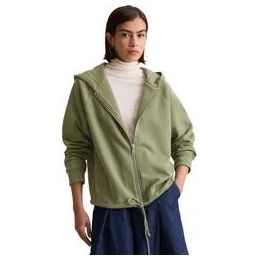 Marc O'Polo Sweatjacke MARC O'POLO DENIM "aus softem Bio-Baumwolle-Mix", Damen, Gr. L, desert sage, Obermaterial: 70% Baumwolle, 30% Polyester; Füllung: 100% Nicht verfügbar; Futter: 100% Nicht verfügbar, unifarben, Sportlich, regular fit, Rippbündchen, Sweatjacken