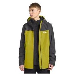 3-in-1-Funktionsjacke Jack Wolfskin "TAUBENBERG 3IN1 JKT M", Herren, Gr. XXL (58), chartreuse, Oberstoff: 100% POLYESTER; Innenmaterial: 87% POLYESTER, 13% POLYESTER, Jacken