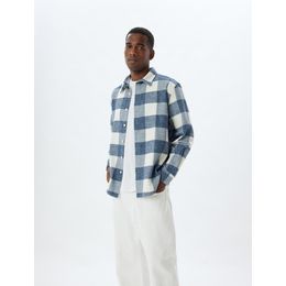 KOTON Button Up Shirt male Blue, White size L