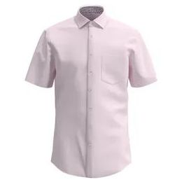Businesshemd Seidensticker "Regular", Herren, Gr. XL43, normale Ärmellängen, rosa, 100% Baumwolle, unifarben, regular fit, gerader Abschluss, Hemden, Regular Kurzarm Kentkragen Uni