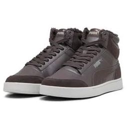 Winterboots Puma "SHUFFLE MID FUR", Damen, Gr. 44, grau (flat schwarz gray, cast iron, cool light gray), Synthetik, sportlich, Schuhe, Sneakerboots, Winterschuhe